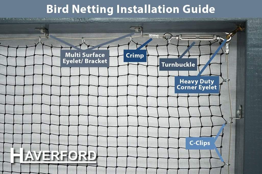 Knotted HDPE 19mm 6ply Commercial Bird Netting – Haverford