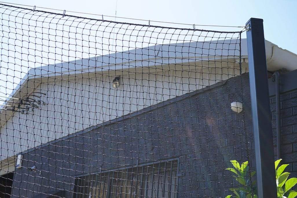 Ball Stop Barrier Nets with 2 Support Posts - 100mm sq (Multiple Sizes ...