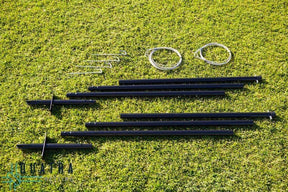 Ball Stop Barrier Nets with 2 Support Posts - 100mm sq (Multiple Sizes ...