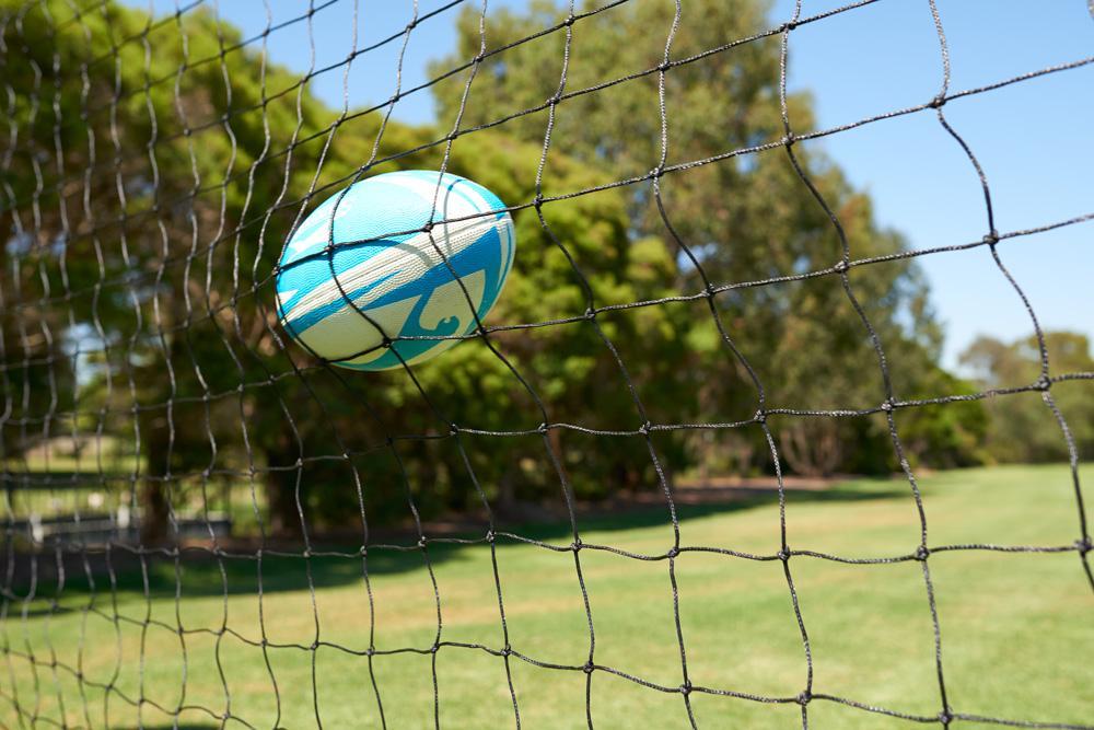 Ball Stop Barrier Nets with 2 Support Posts - 100mm sq (Multiple Sizes ...