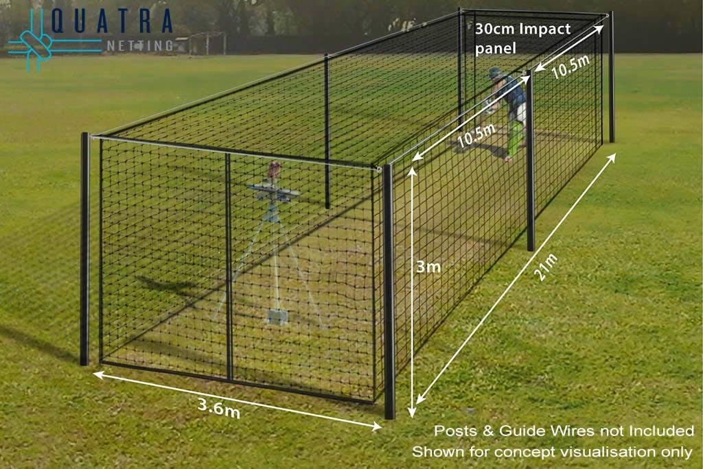 Cricket Cage Fully Enclosed 21m x 3.6m – Haverford