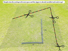 Stainless Steel Complete Wall Net with F-Zipper (3.5m x 3.5m Netting ...